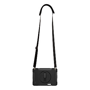 CTA Digital Protective Kickstand Case - CTA Impact-Resistant Protective Hard Case with Built-in 360° Rotatable Grip Kickstand for Samsung S6 Lite Tablets (PAD-PCGKS6L), Black