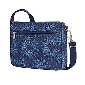 Travelon Anti-Theft Classic Small East/West Crossbody Bag, Geo Sunflower, One Size