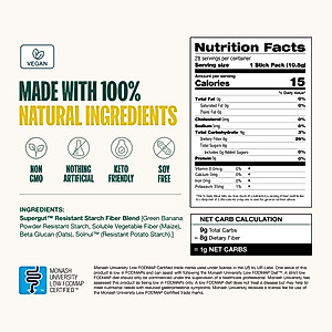 Supergut Daily Prebiotic | High Fiber Supplement Mix | Gut Health | Low fodmap | Soy Free | Keto Friendly | 8g Fiber | 0g Sugar | Unflavored Plant Based Supplement Powder (28 Servings, 1 Bag)