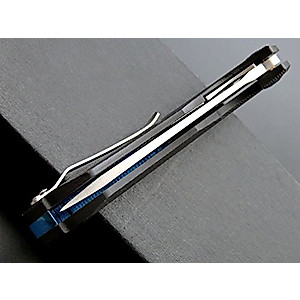 Eafengrow Moon Folding Knife D2 Steel Blade G10 Handle Scales Pocket Knife Outdoor EDC Tool Knifes(Moon-black)