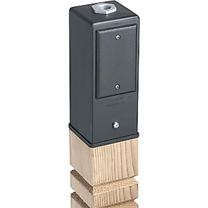 Arlington Industries GPD9B Gard-N-Post Outdoor Deck-Mount Light Post for Outlets/Lamps, 9-Inch, Black