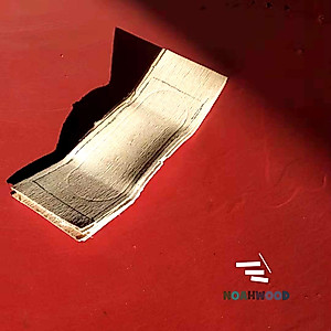 NOAHWOOD Fingerboard Complete PRO 6-Layer Bamboo Handmade Fingerboards NW5.0 Deck (100x33mm Deck+NW3.0 King Trucks 34mm Silvery +2.0 White Wheels) King of Skate Red