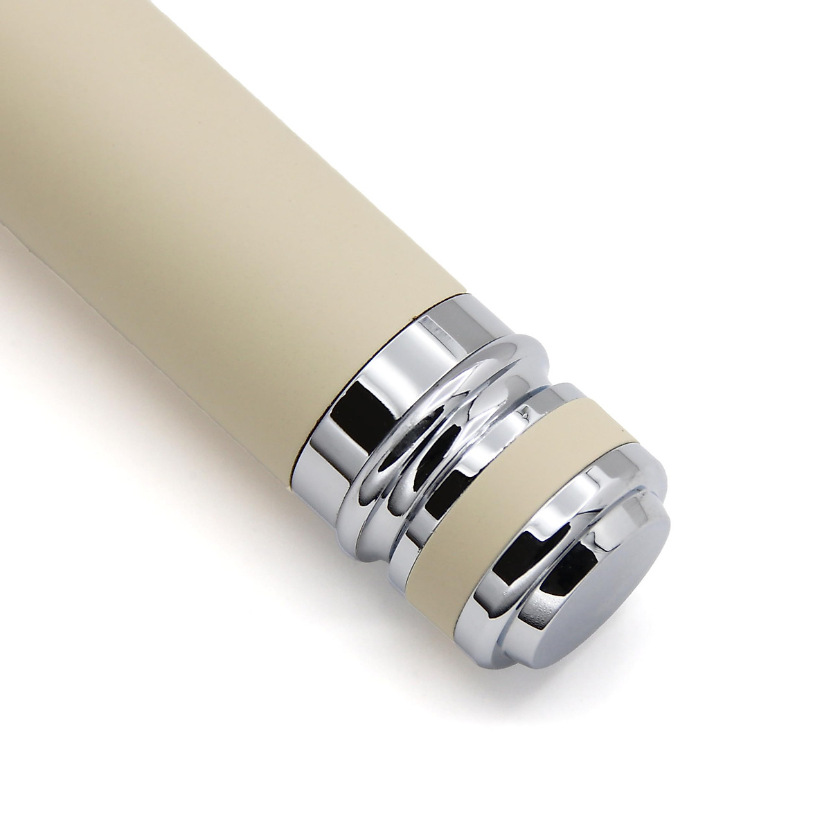 Edwin Jagger DES87RCBLAMZ Double Edge Safety Razor, Ivory Rubber Coated, Short Handle