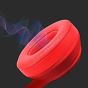 Pro Headphones Ear Cushions Replacement Earpads Compatible with Monster Beats by Dr Dre Pro Detox Over-Ear Headphones (Red)