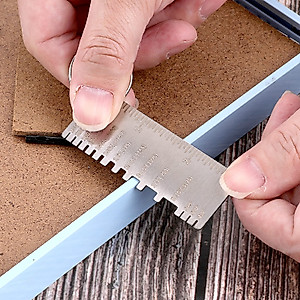 Lusofie 3Pcs Metal Gauge Thickness Tool, Stainless Steel Mini Portable Metal Sheet Thickness Gauge Material Wire Thickness Gage