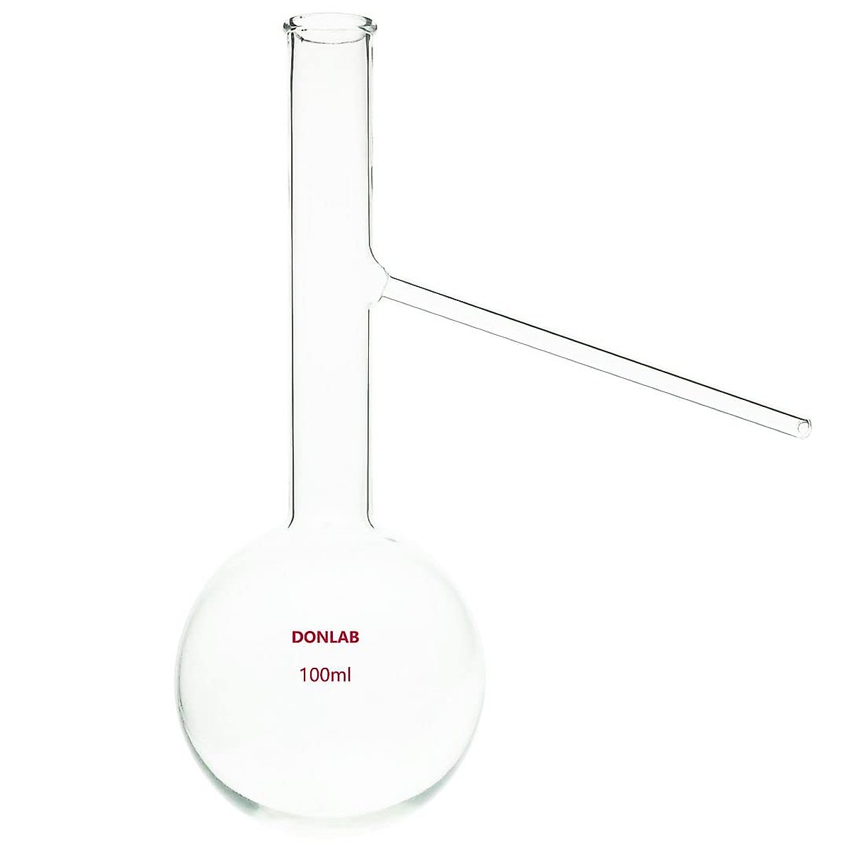 DONLAB GDU0100 Glass 100ml Distilling Flask Round Bottom with Side Arm