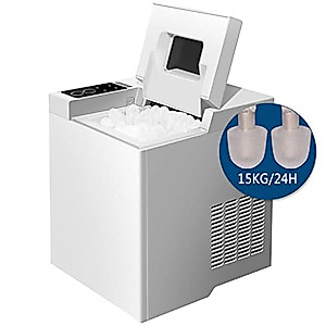 MIDFGU 15KG/24H Commercial Electric Ice Ice Cube Machine Small Milk Tea Shop Coffee Shop Desktop Ice Maker