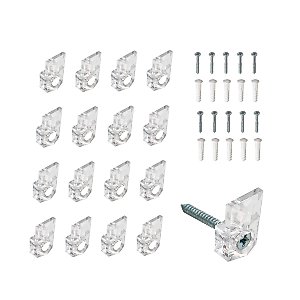 20 Set of Mirror Holder Clips, Mirror Holder Clips Kit,Glass Retainer Clips Kit,Glass Crystal Clear Plastic Mirror Clip ,Mirror Mounting Clip, Glass Retainer Clips