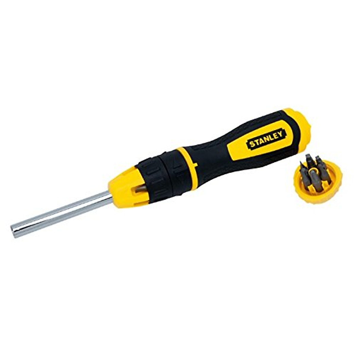 Stanley STHT0-62574 Bit-Screwdriver with 20 Bits and Ratchet, Black/Yellow