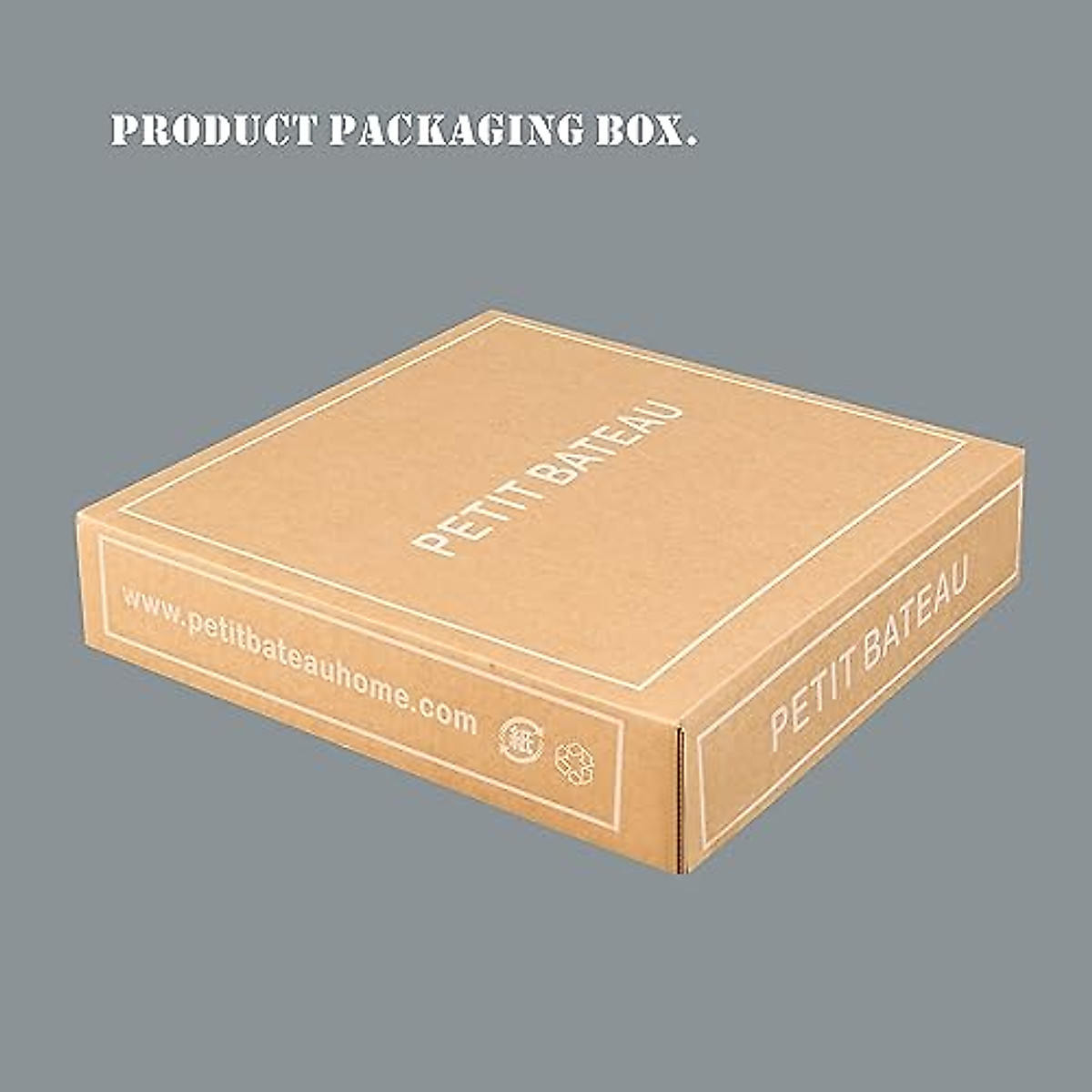 PETIT BATEAU Toddler Kids Table and Chairs Set Solid Wood Modern Wooden Furniture for 2-8 Years Boy Girl Children White Color Craft Art Preschool Playroom