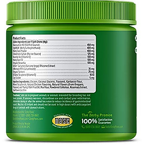 Glucosamine for Dogs with Hemp - Hip & Joint Dog Supplement with Chondroitin, Curcumin, Organic Turmeric & MSM + Omega 3 - Soft Chews for Mobility and Arthritis Relief for Hips & Joints - 90 Count