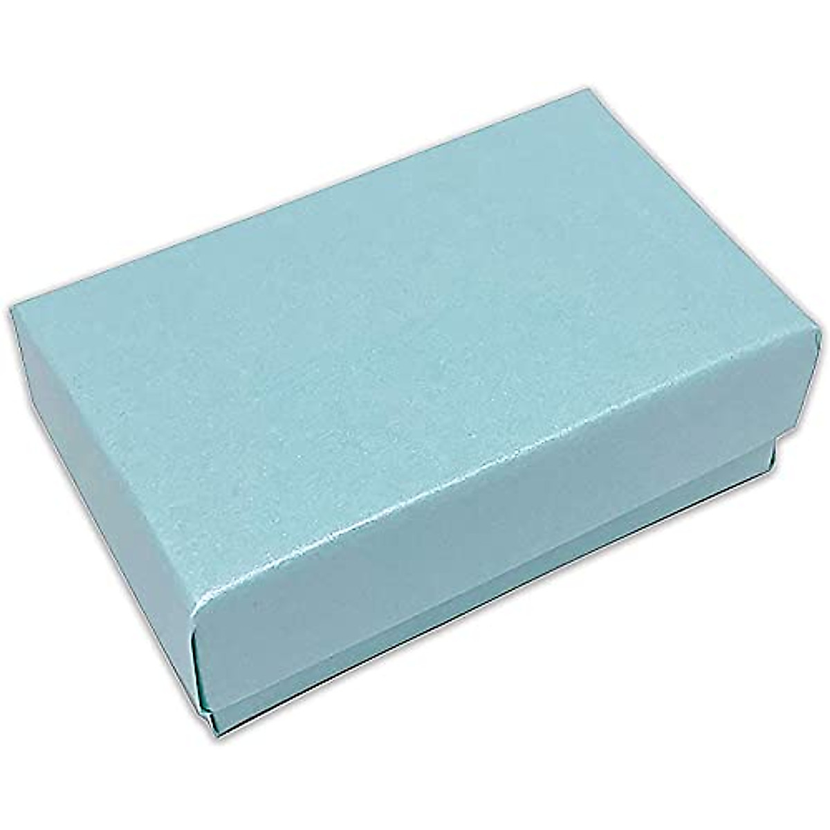 TheDisplayGuys 100-Pack #21 Cotton Filled Cardboard Paper Jewelry Box Gift Case - Pearl Teal (2 5/8" x 1 5/8" x 1")