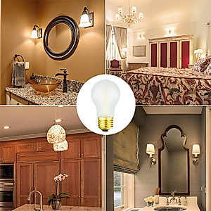 Frosted E26 Edison Bulb A15 Light Bulb 6W Equal 60 watt Light Bulb Dimmable AC120V Warm 2700K E26 Light Bulb for Pendant,Chandeliers,Vanity,Wall sconces Edison Light Bulbs 60 Watt 600lm 6Pack