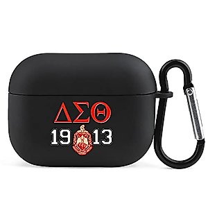 Delta-Sigma AirPods Pro Cases Cover with Keychain Sorority Paraphernalia Gift TPU Airpod Pro