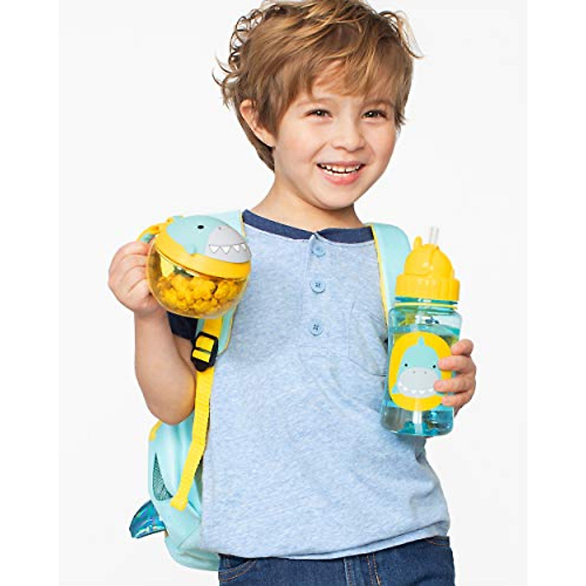 Skip Hop Toddler Sippy Cup with Straw, Zoo Straw Bottle, Shark