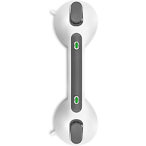 Newthinking Suction Shower Handles for Elderly, Safety Suction Grab Bars with Indicator for Seniors, Heavy Duty Suction Grips for Wall Bathroom Showers & Bathtubs (Dark Grey)