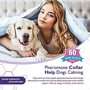 Dogs Calming Pheromones Collar 3 Packs Lasts 60 Days Relieve Reduce Anxiety or Stress 25 Inches Adjustable Relaxing Comfortable Collar Breakaway Design for All Small Medium and Large Dog