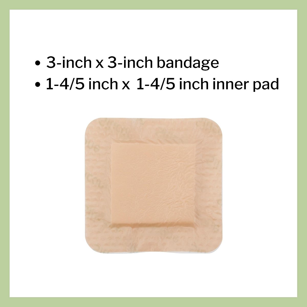McKesson Hydrocellular Foam Dressings, Sterile, Silicone Adhesive with Border, Dimension 3 in x 3 in, Pad 1 4/5 in x 1 4/5 in, 10 Count, 1 Pack