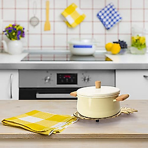 BTSKY 2 Pack 8.5x5.2 Inch Cast Iron Trivets for Hot Dishes, Rustproof Pineapple Gold Metal Hot Pot Pads Decorative Hot Plate Trivets for Kitchen Countertop Dining Table with Rubber Pegs