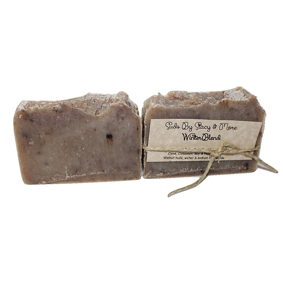 Suds By Stacy and More Winterblend Homemade Soap Bars (Two - 4 oz bars) cold processed with essential oils