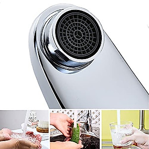 Awlstar Single Hole Touchless Bathroom Sink Faucet Hands Free Kitchen Faucet Polished Chrome DC-Powered, 6*6 inches, Silver