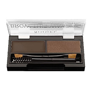 Rimmel London Brow This Way Eyebrow Sculpting Kit, Powder & Wax Duo for Ideally Groomed Brows, Dark Brown, 2.4 g