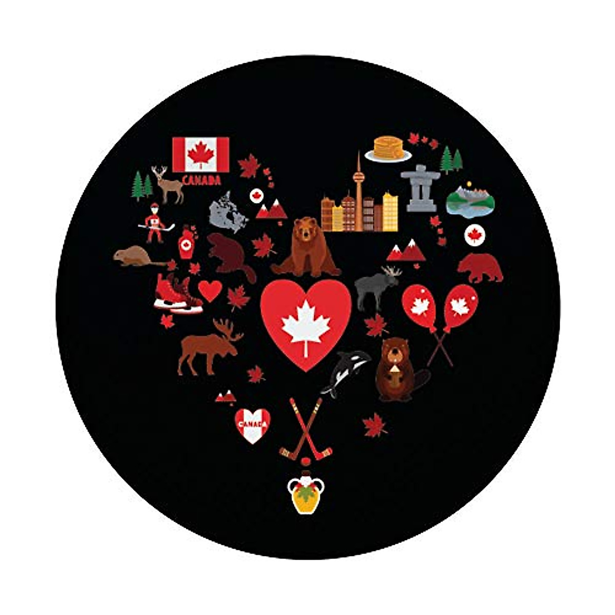 Proud Canadian Symbols Made In Canada Maple Leaf Flag PopSockets PopGrip: Swappable Grip for Phones & Tablets
