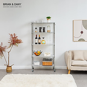 BRIAN & DANY Wire Shelf Liner 14" X 36", Set of 10, Heavy Duty Shelf Liners for Wire Shelving, Waterproof Protector Mats, Transparent