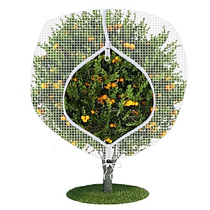 Fruit Tree Netting Large Fruit Tree Covers with Zipper to Protect Fruit from Squirrels and Birds Netting for Fruit Trees Fruit Tree Net Protection 71" x 75", 1 Pack