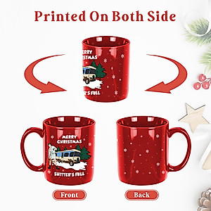 Arsemica National Lampoons Christmas Vacation Merchandise Gifts, Funny Christmas Coffee Mug, 11oz Christmas Vacation Drinking Cup Holiday Party Decor, Novelty White Elephant Gifts Stocking Stuffer