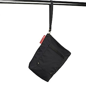 Storksak Alexa Luxe Leather Shoulder Bag Diaper Bag, Black