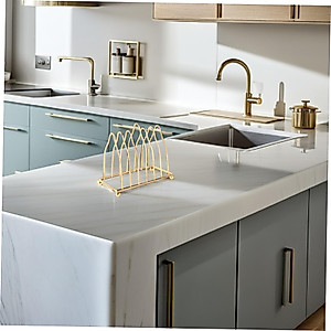 Operitacx Plate Racks Metal Dish Rack Pot Lid Holder Plate Stand Kitchen Cabinet Organizer Drying Rack for Bowl Cup Cutting Board