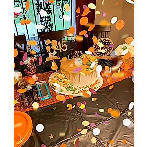 Fall Birthday Party Decorations/Fall Confetti Thanksgiving Decorations/Maroon Orange Confetti/Graduation Burgundy Orange Pumpkin Table Decorations/Burgundy Orange Weddings