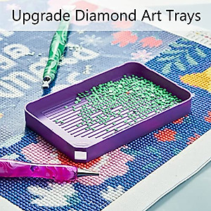 AOEUSLL 5d Diamond Painting Pen with Diamond Painting Trays, Diamond Painting Accessories, Diamond Pen, Diamond Art Pens, Diamond Art Accessories and Tools (24pcs)