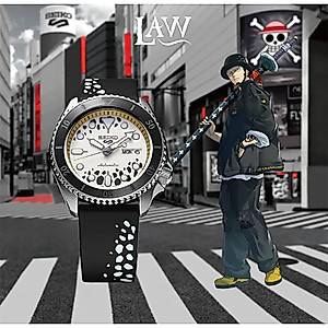 Seiko 5 Sports One Piece Trafalgar D. Water Law Limited Edition Automatic Men's Watch SRPH63