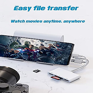 5-in-1 Memory Card Reader with Micro SD and SD Slots for iPhone/iPad/Android/USB C & A Devices, OTG Adapter for SD/Micro SD/SDHC/SDXC/MMC