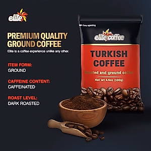 Elite Turkish Ground Roasted Coffee Bag, 3.5000-ounces (Pack of 10)