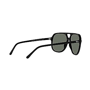 Ray-Ban RB2198 Bill Square Sunglasses, Black/Polarized Green, 60 mm