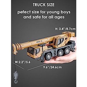 Gemini&Genius 1/50 Scale Autocrane Toys, Crane Truck Construction Vehicle, Alloy Boom Truck Engineering Car Models, Great Gifts, Collections, Cake Toppers, Room Decoration for Kids