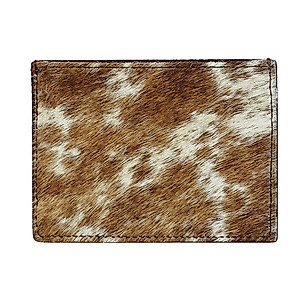 Myra Bag Brun Credit-Card Holder Cotton + Fur Leather Bag S-3171