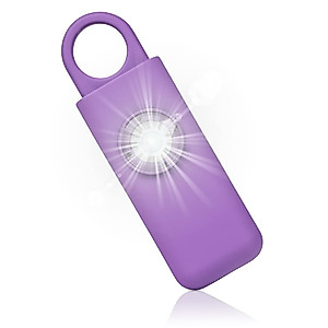 Sassy Lady Siren - The Original Personal Safety Alarm for Women, Men, Children, & Elderly – Up to 130db Self Defense Siren, Flashing Strobe Light, with Carabiner. Baby Purple 1 Unit