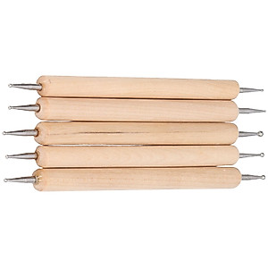Double End Tracing Dotting Eraser Creasing Pen Dot Drill Pen Tool Beech Pens Set Piece Set Tool Tool Flower 5Pcs Fine Drill Pen for Pom Pencil Drill Pen Labels