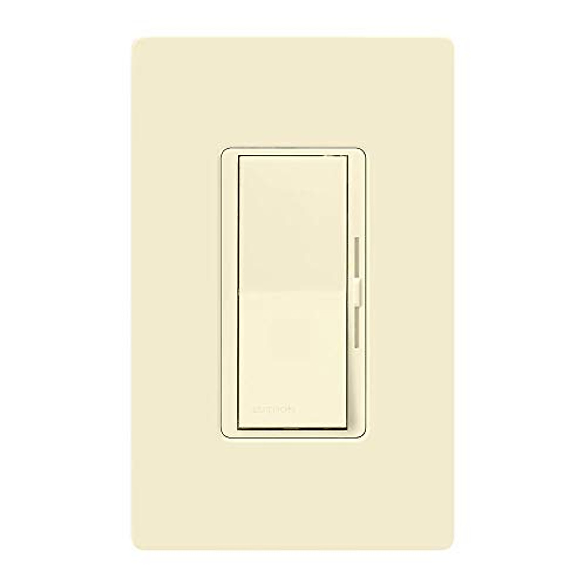 Lutron Diva LED+ Dimmer for Dimmable LED, Halogen and Incandescent Bulbs with Wallplate | 150W/Single-Pole or 3-Way | DVWCL-153PH-AL | Almond