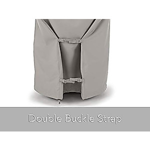 Covermates Grill Cover - Heavy-Duty Polyester, Weather Resistant, Drawcord Hem, Grill and Heating-Ripstop Grey