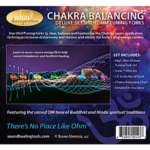 CHAKRA BALANCING with SOUND Multiple Octave Ohm Tuning Fork Set for Energy Practitioners & Sound Therapy (272.2 + 544.4 + 1088.8 hz)