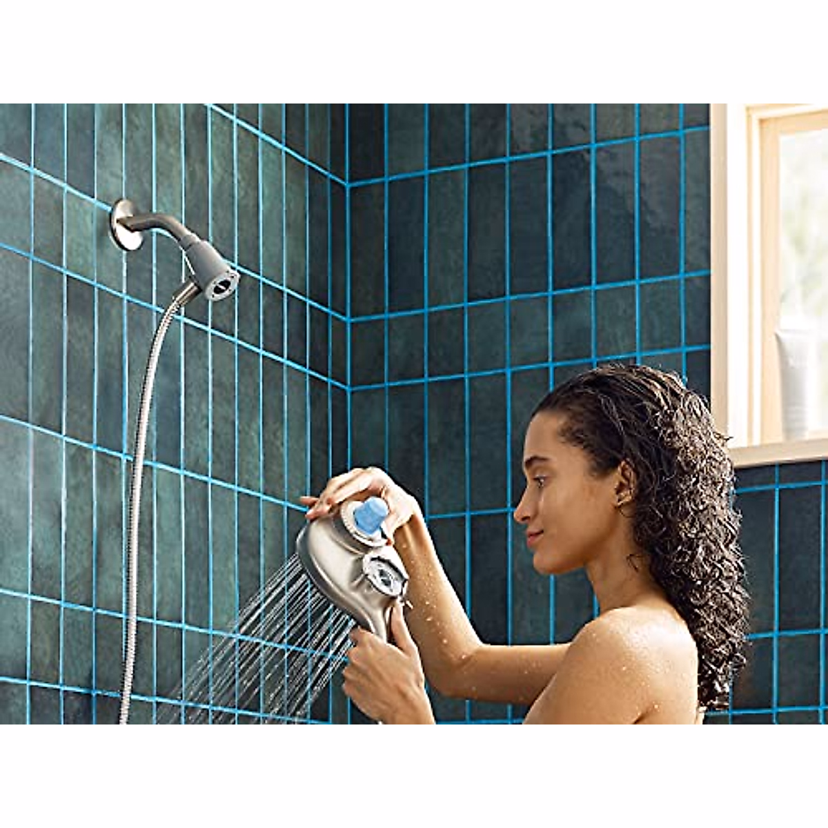 Moen IN208C2SRN Aromatherapy Combination Handshower and Rainshower with INLY Shower Capsules, Spot Resist Brushed Nickel