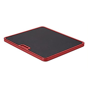 Nifty Solutions Large Appliance Rolling Tray - Red, Home Kitchen Counter Organizer, Integrated Rolling System, Non-Slip Pad Top for Coffee Maker, Stand Mixer, Blender, Toaster, (8824RED)