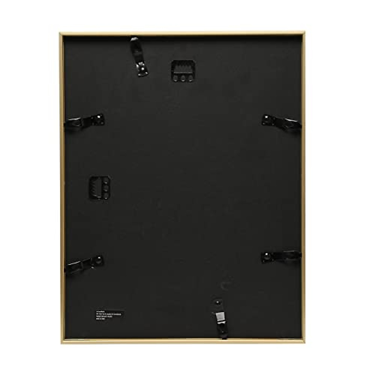 FrameWorks 11”x14” Matted to 8”x10” – Deluxe Brass Gold Aluminum Contemporary Picture Frame with Tempered Glass and Removable Mat