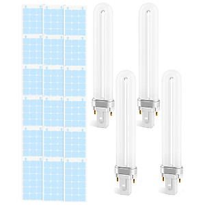 PACETAP 9W 21050 Bulbs Replacement 4 Pack with 18 Pack Sticky Refillable Glue Boards Compatible with DynaTrap Models DT3009, DT3019 and DT3039
