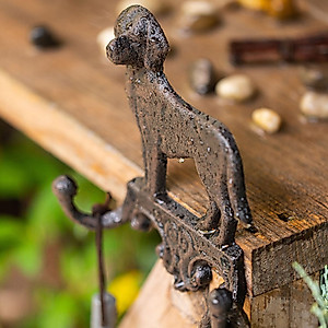XINGJIANG Cast Iron Dog Key Hooks for Wall Decorative Dog Family Key Holder Utility Hooks Gift for Holder Rack Self Towels, Hats, Shower, Kitchen, Living Room, Office, Garage, Garden, Outdoor (Dog)